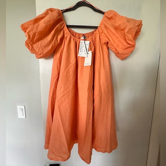 Mable | Dresses | Labeye Puff Sleeve Babydoll Dress In Tangerine Size M ...